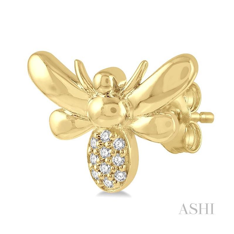 Bumble Bee Petite Diamond Fashion Earrings