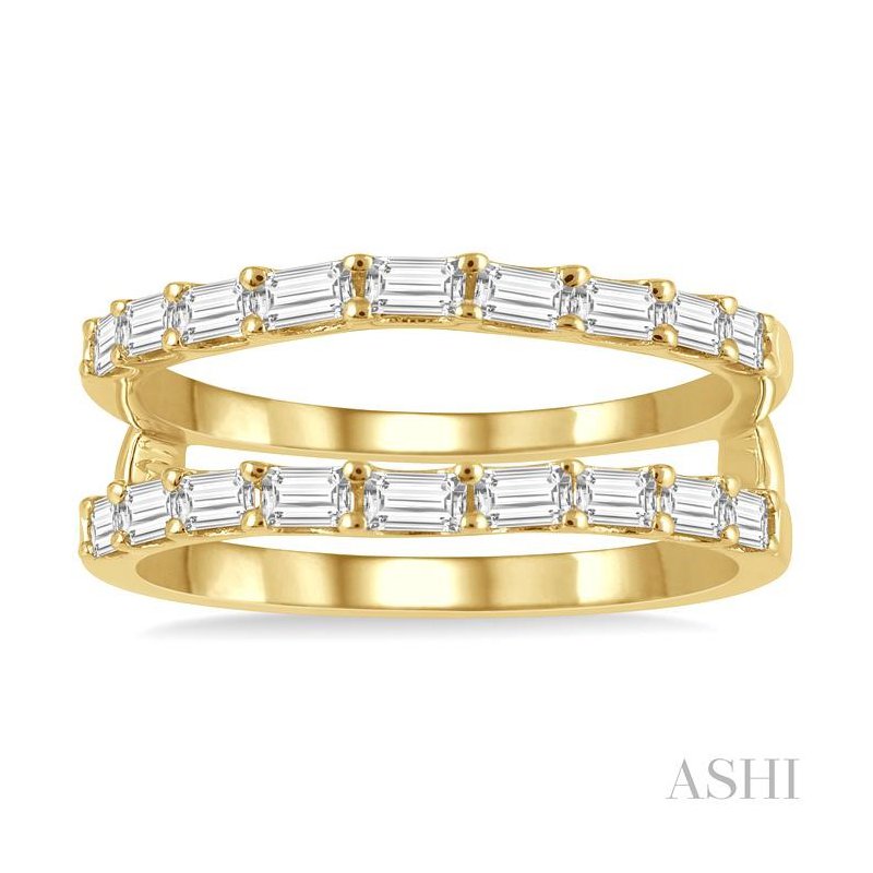 Baguette Diamond Insert Ring 29892NFFHYG - Noble Fine Jewelry