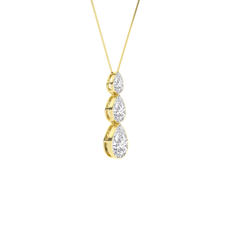 Revelation Seamless™ 3-Stone Graduated Diamond Drop Pendant Revelation Seamless™ 3-Stone Graduated Diamond Drop Pendant