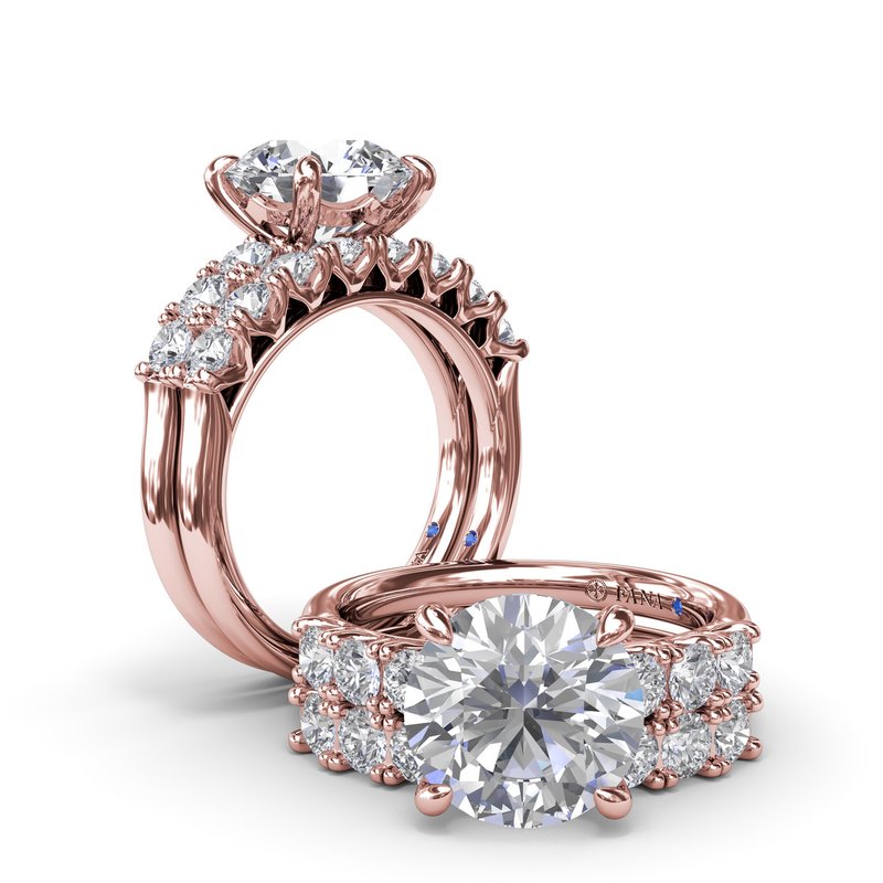 Shimmering Round Diamond Engagement Ring S4082 - Fana