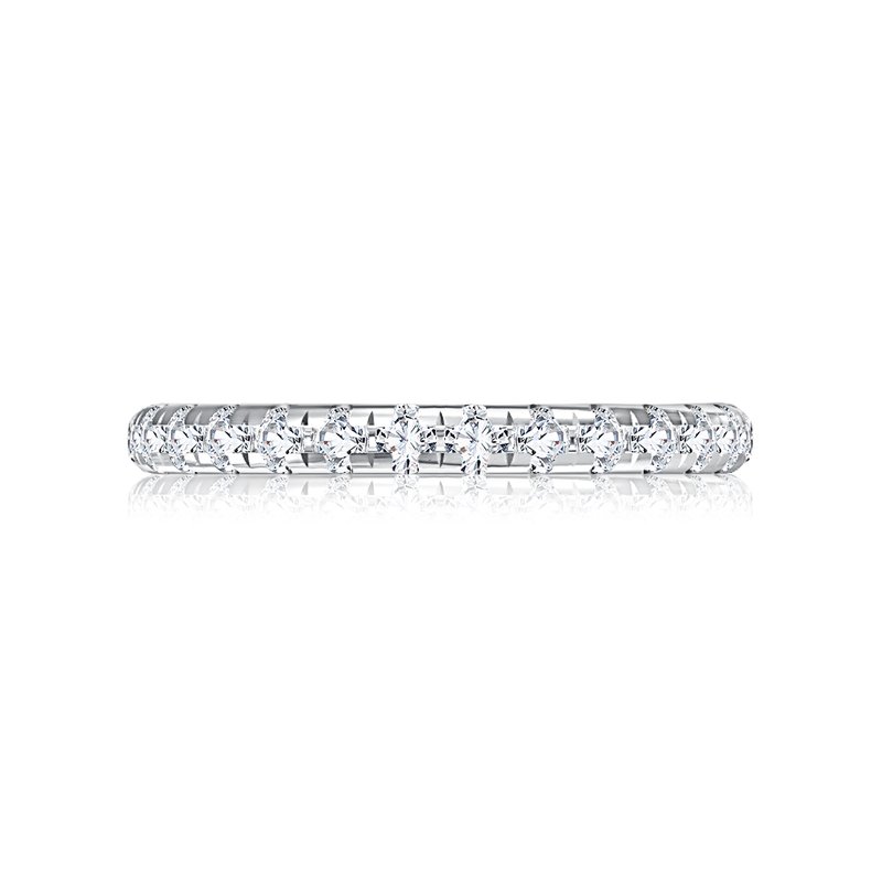 A. JAFFE Classic Delicate Diamond Wedding Band with A.JAFFE Quilts ...
