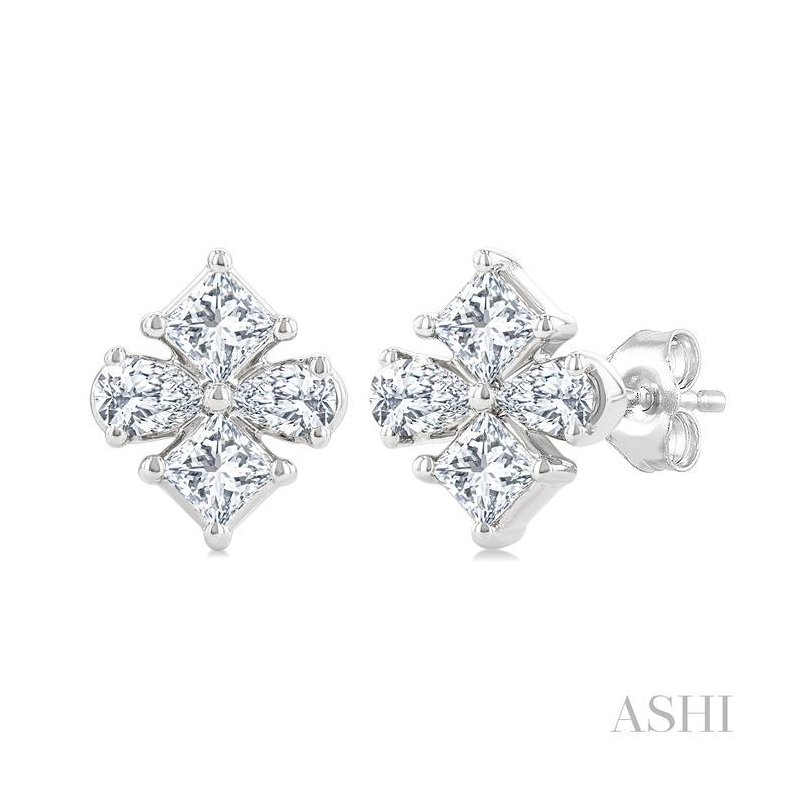 ASHI Mixed Shape Diamond Fashion Earrings 624J5DDFGERWG - Diamond District