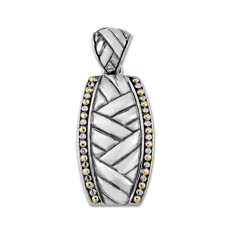 Samuel B STERLING SILVER/18K WOVEN DESIGN PENDANT 60090P.SLGO ...