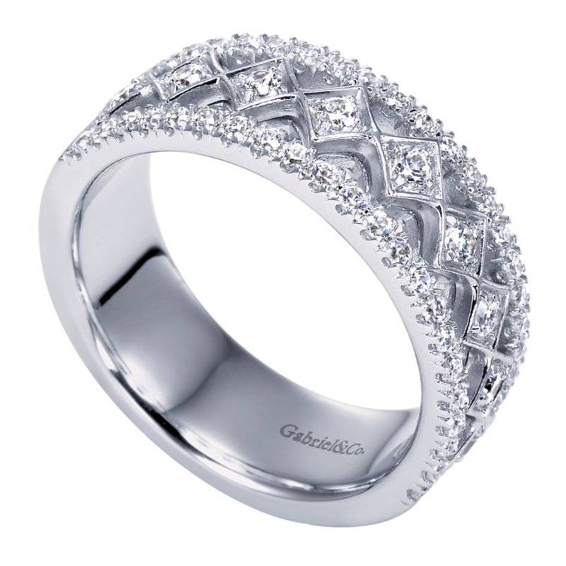 Gabriel Co 14k White Gold Diamond Anniversary Band AN6003W44JJ Lauray s The Diamond Center