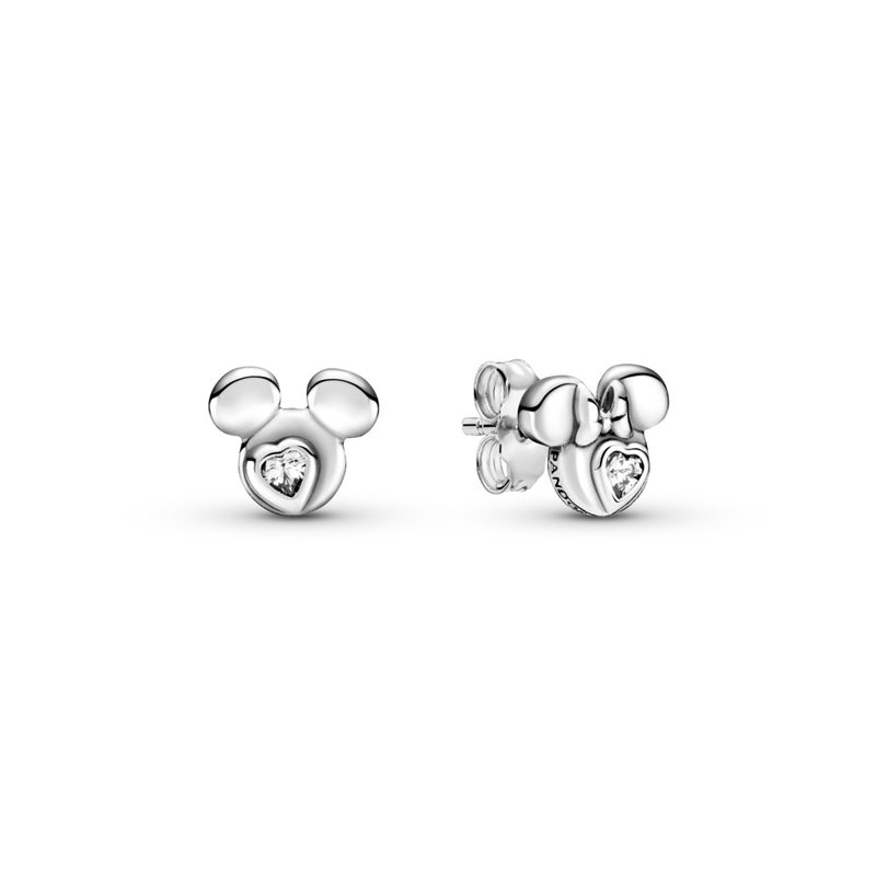 Pandora Disney Mickey and Minnie sterling silver stud earrings with ...