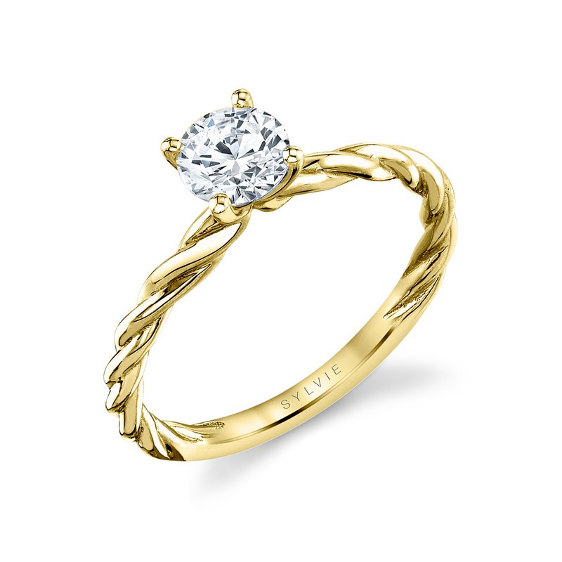 Spiral band engagement ring store