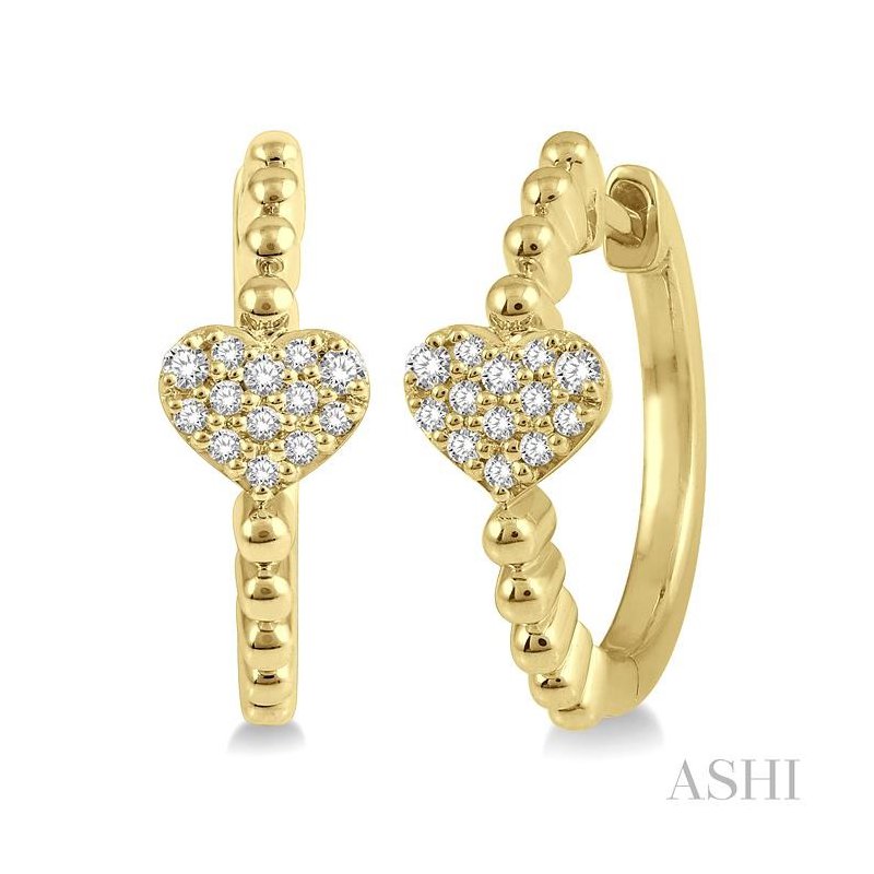 Pavé bead hoop earrings store