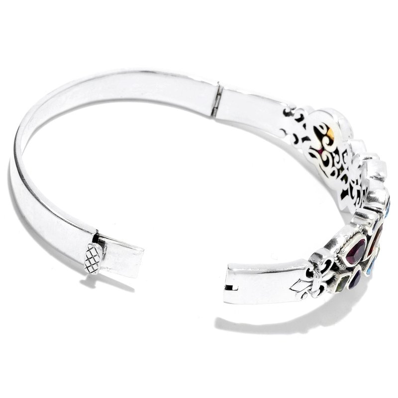 Samuel B STERLING SILVER MULTI GEMSTONE BANGLE 55465BA.SLMS - Schnacks ...