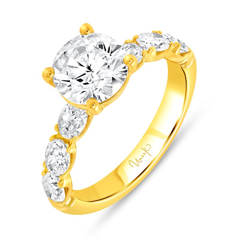 Uneek Timeless Collection Straight Round Engagement Ring R610RB-200 ...