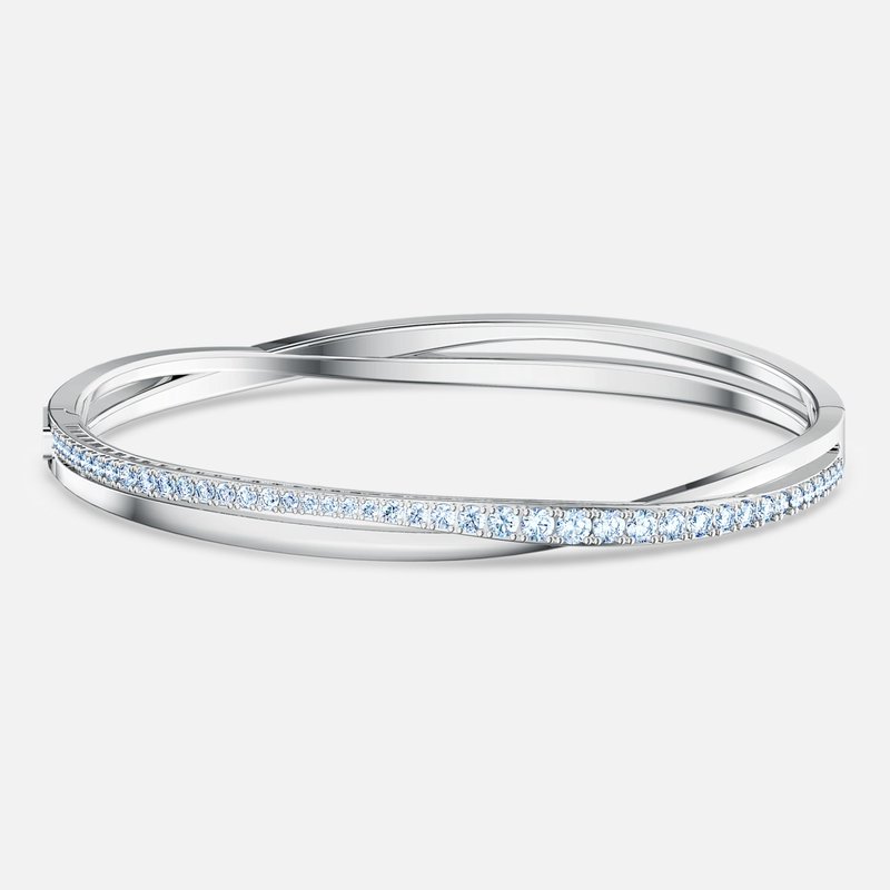 Twist Rows Bracelet, Blue, Rhodium plated 5582810 - Jeffrey Twist Rows Bracelet, Blue, Rhodium plated 5582810 - Jeffrey