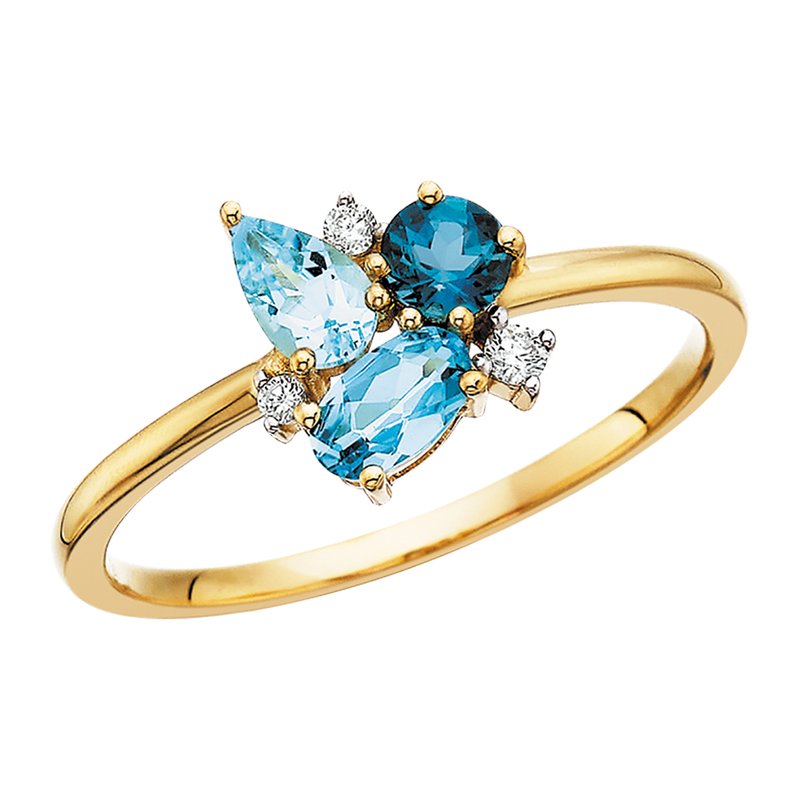 Color Cluster Ring .05tdw B3247 - Berco Jewelry