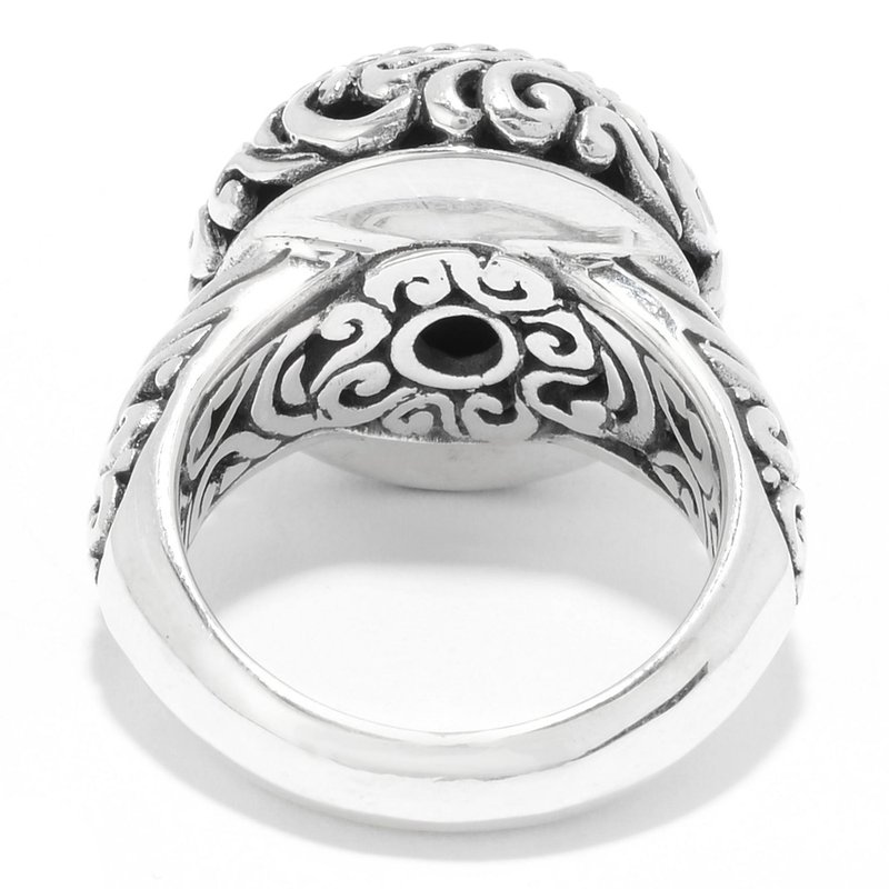 Samuel B STERLING SILVER/18K ROUND HAMMERED YELLOW GOLD RING 58910R ...