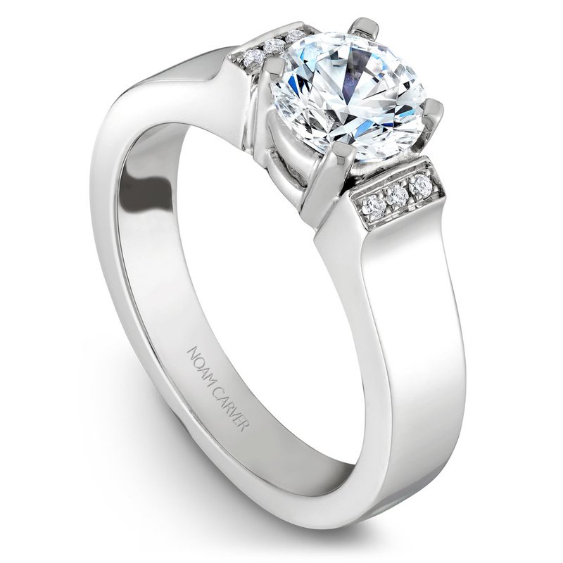 Noam Carver Modern Engagement Ring B042-01WM-100A - Herbin Jewellers