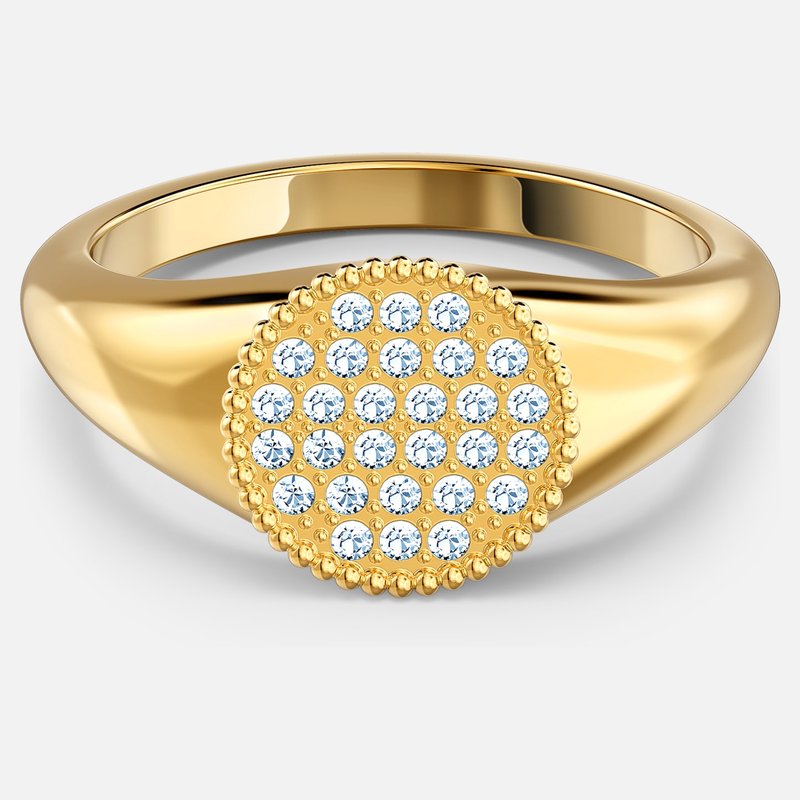 Swarovski Ginger Signet Ring White Gold tone plated 5572694 Bradley Gough Diamonds