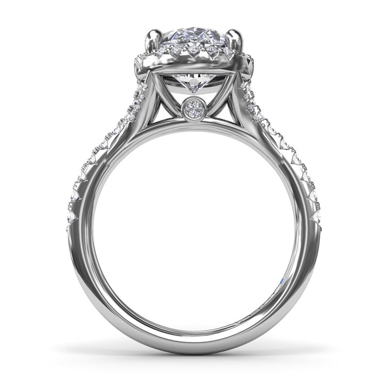 Split Shank Diamond Halo Engagement Ring S4193-PS-300CT - Fana