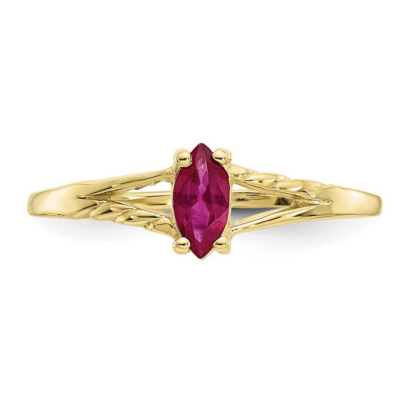 Quality Gold 10k Polished Genuine Ruby Birthstone Ring 10XBR184 East Tennessee Diamond Company