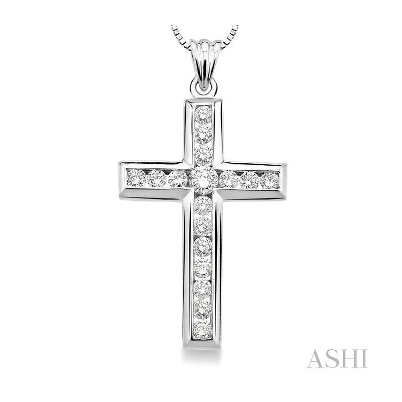 Crocker's Collection Channel Set Cross Diamond Pendant 95111CFFNPDW ...