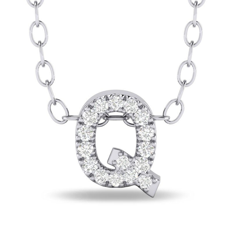 Diamond Studded Initial Letter Pendant Necklace RP34158-Q - Costar