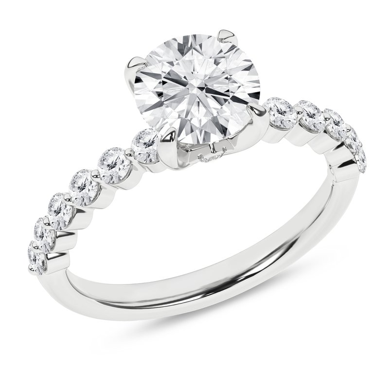 Revelation Classic Single Shared-Prong Engagement Ring (Round) RE15492 ...