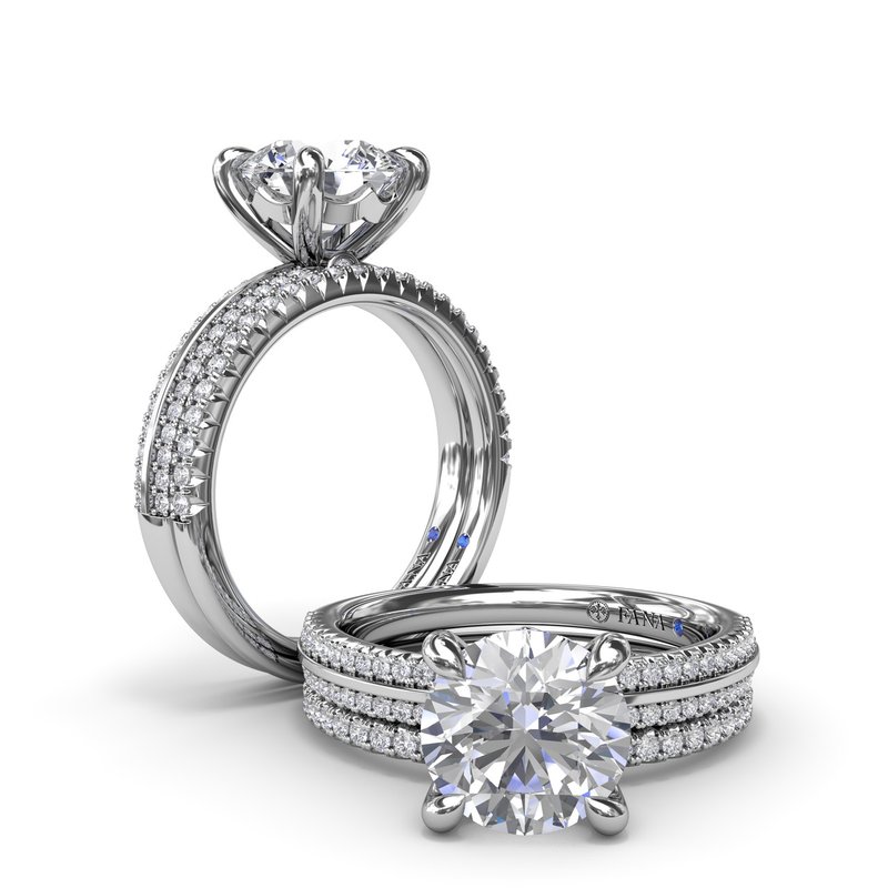 Two-Toned Diamond Engagement Ring S4227 - Fana