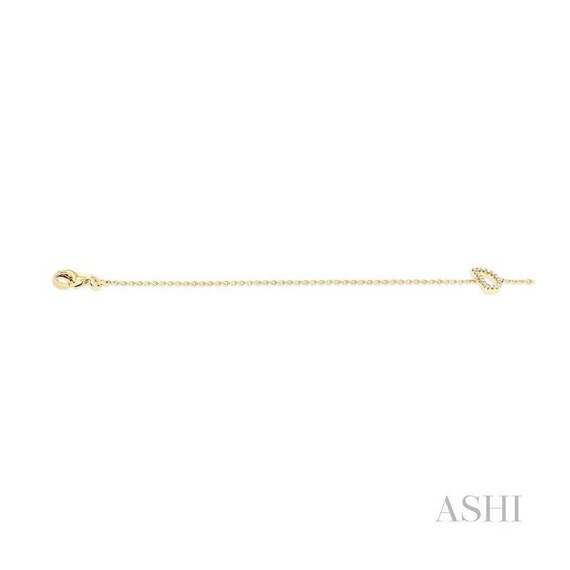 ASHI Block 'D' Initial Diamond Chain Bracelet 705A0SWTSYG-D ...