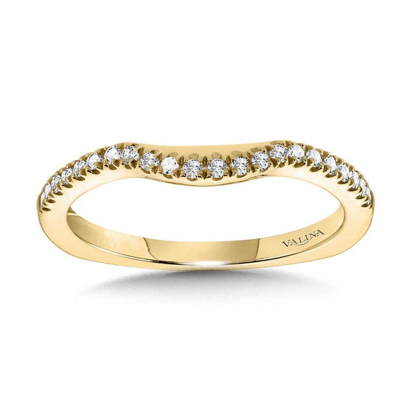 Valina Curved Diamond Wedding Band R1160BY Royal Fine Jewelers