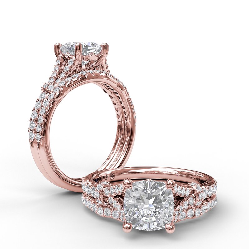 Distinctive Diamond Engagement Ring with a Subtle Split Band S3073 - Fana