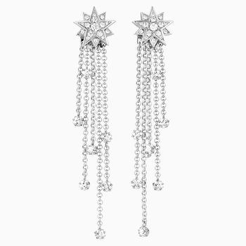 Swarovski penelope cruz moonsun pierced earring jackets in white and rhodium plated store