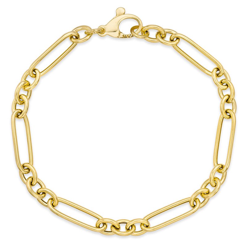 Miss Mimi By Yael Small Tube Paperclip Bracelet In Yellow ROUND-TUBE ...