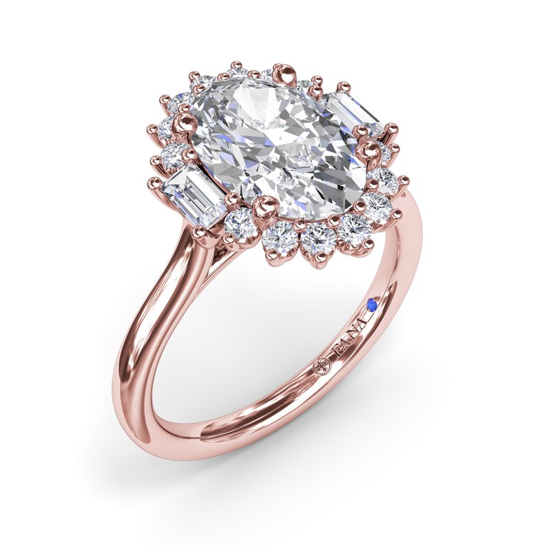 Modern Edge Diamond Engagement Ring S4224 - Fana