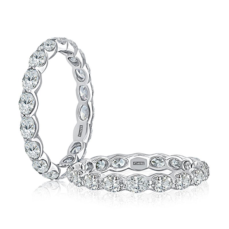 A. JAFFE East West Oval Diamond Eternity Anniversary Band WROVB1211E ...