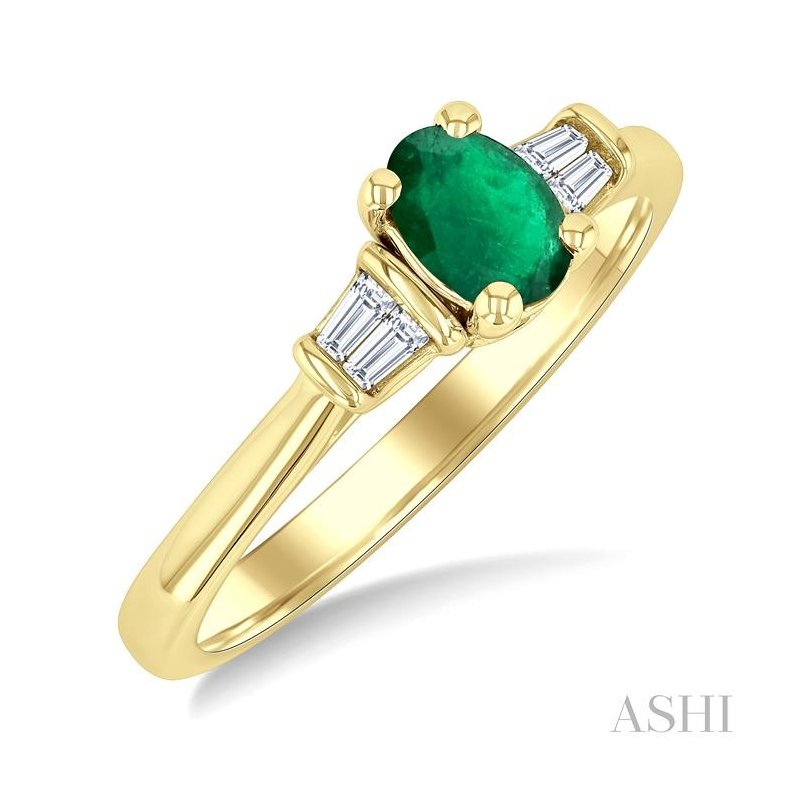 ASHI Oval Shape Gemstone & Diamond Ring 41788PEFGEMYG-OV - Prestige ...