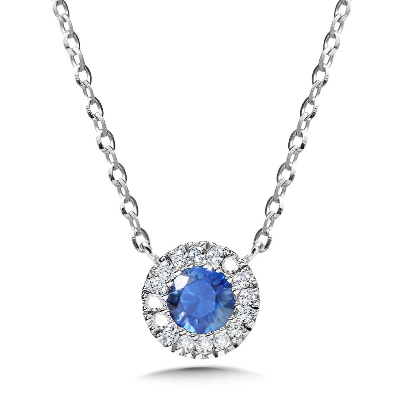SDC Creations Diamond & Sapphire Halo Pendant PCS2559-W - Sanders ...