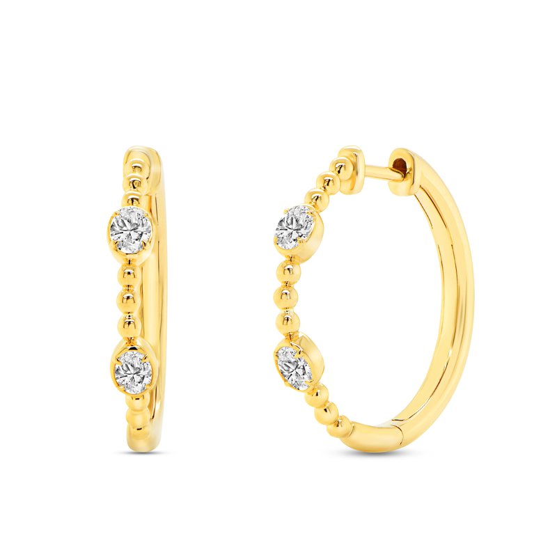 Uneek Alexandria Collection Hoop Earrings ER1189Y - ER1189Y - Uneek Jewelry