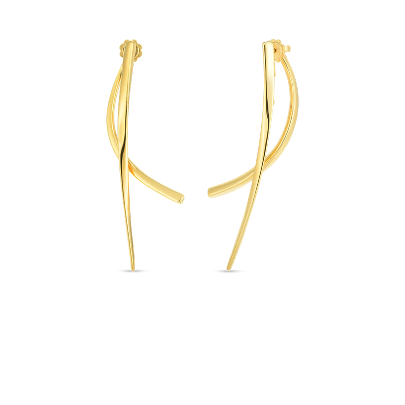Designer Gold Front And Back Line Earrings DESIGNER-GOLD-FRONT-AMP-BACK ...