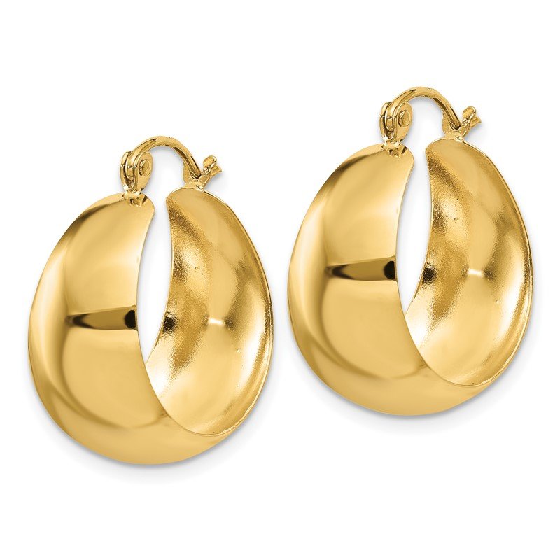 Tapered gold hoop earrings store