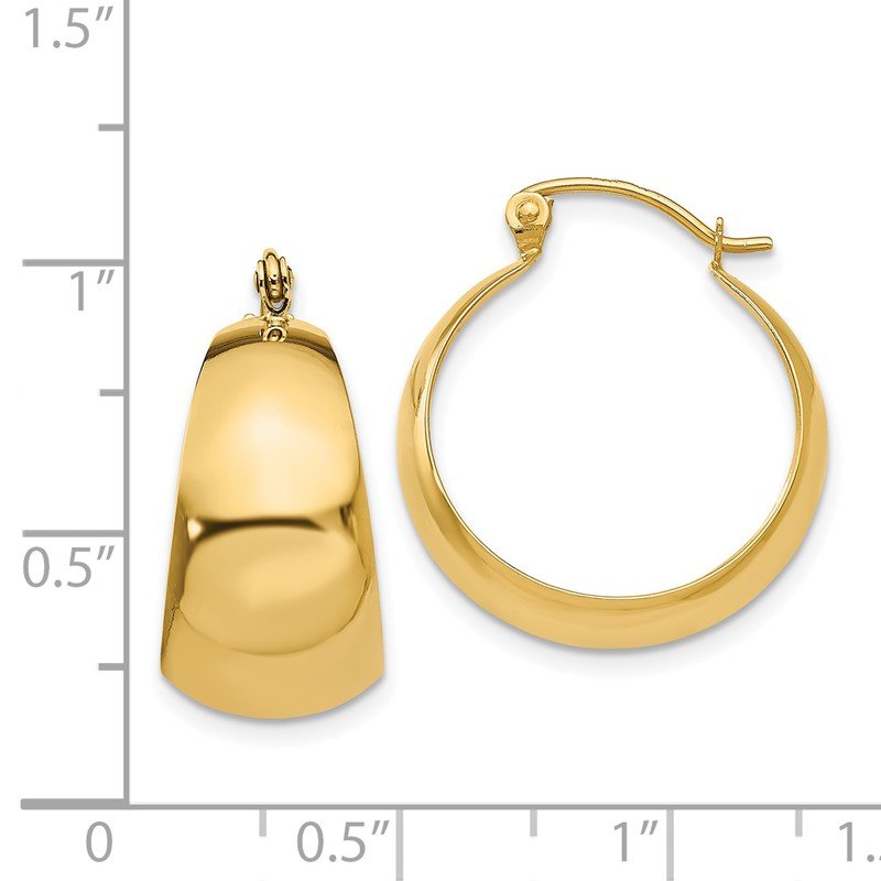 Tapered gold hoop earrings store