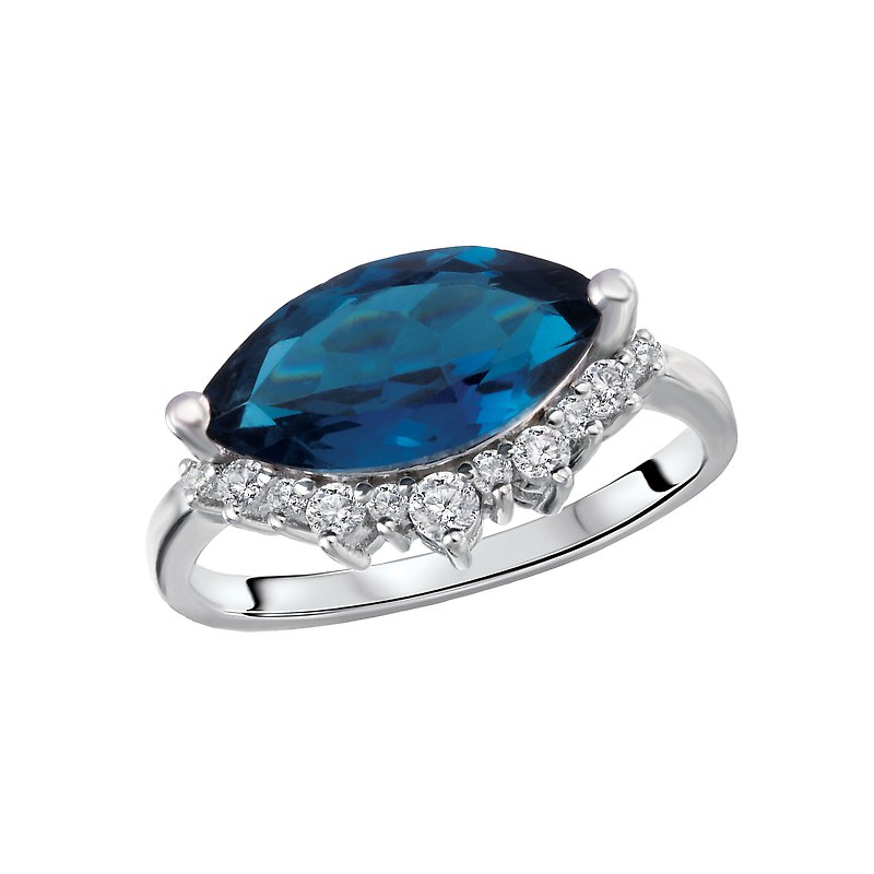Eleganza blue topaz ring store