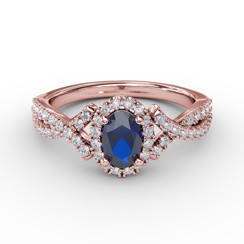 Sapphire and diamond twist ring store