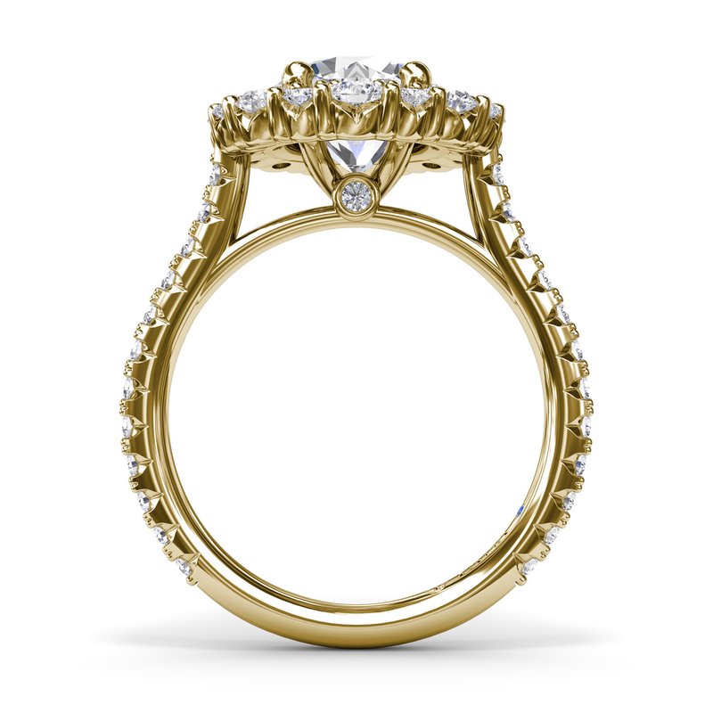 Floral Cluster Diamond Engagement Ring S4202 - Fana