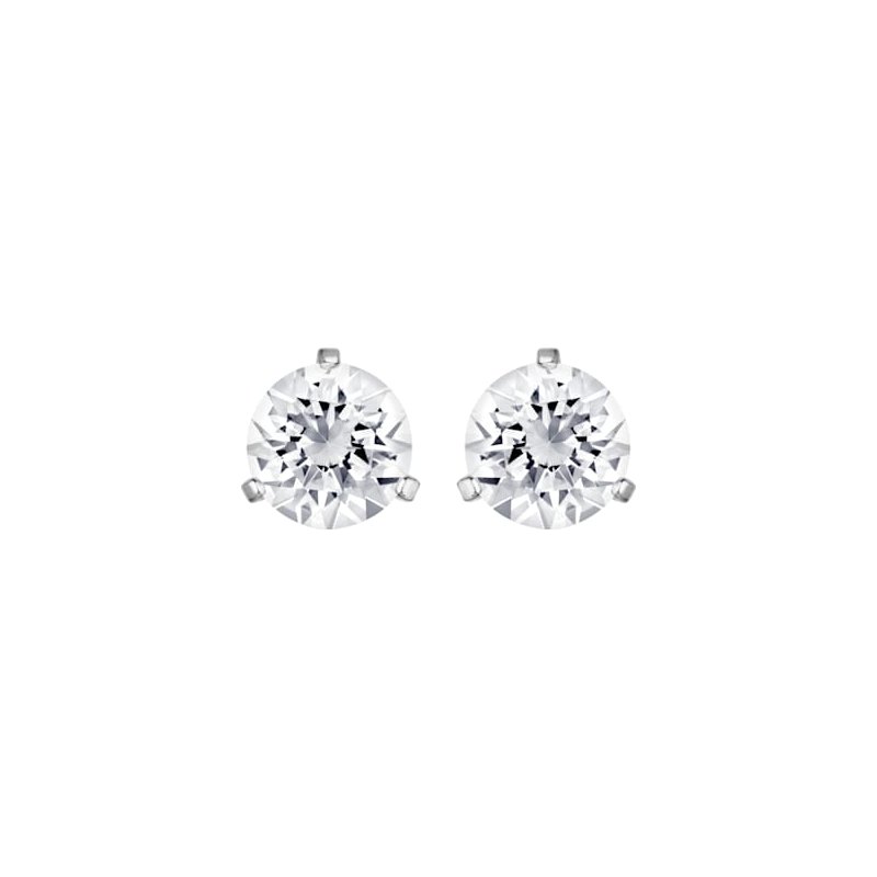 Swarovski solitaire pierced earrings white rhodium plating store