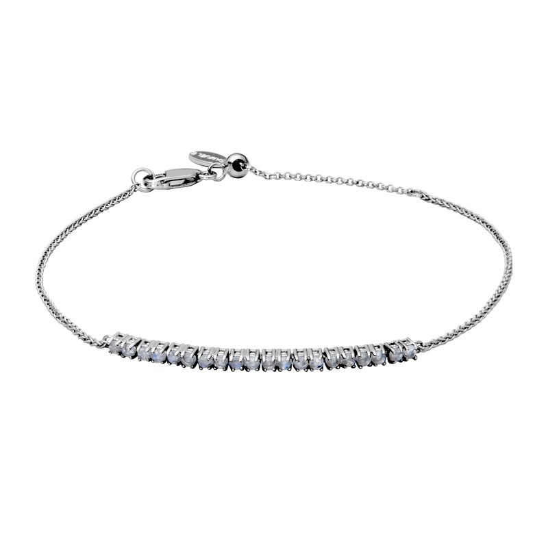 Samuel B STERLING SILVER GENUINE BLUE RAINBOW MOONSTONE RD 2MM ...