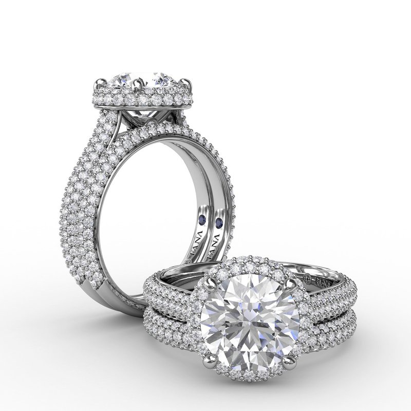 Pave wrap engagement ring store
