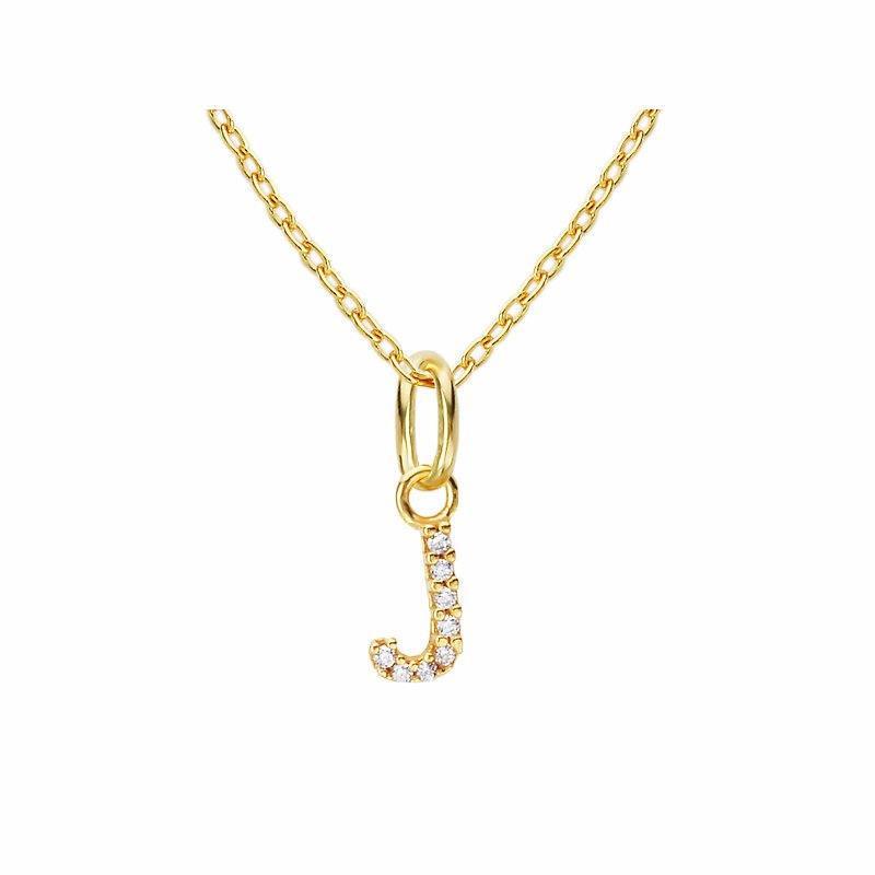 KIM & Co. Italian Gold Plated & CZ Initial Necklace 850000-J - KIM ...