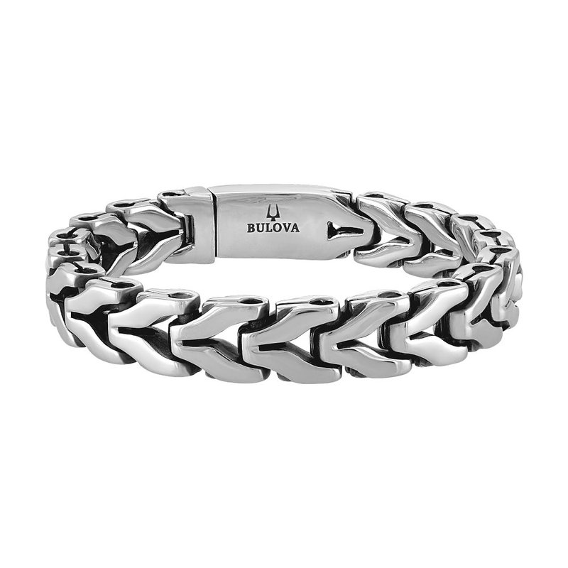 Bulova Bulova Stainless Steel Luxury Jewelry Mens Bracelet BVB1147 ...