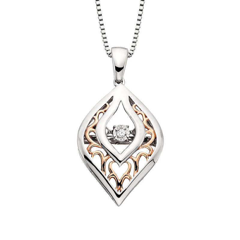 SS Diamond Dancer Pendant ASPSSA1811D - Berco Jewelry