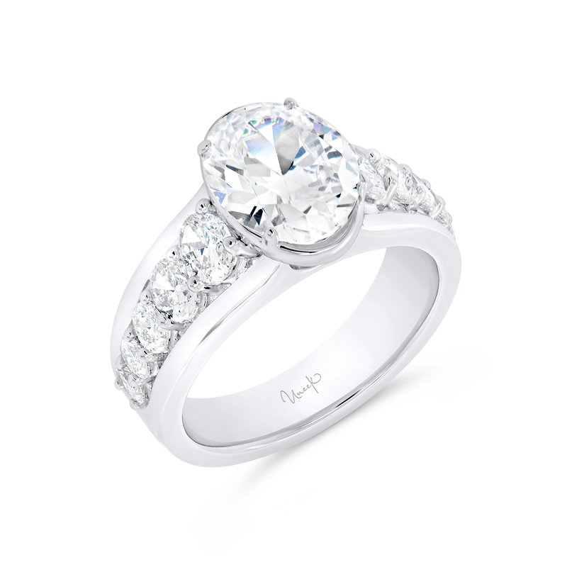 Uneek Fine Jewelry Uneek Alexandria Collection Solitaire Oval Shaped ...