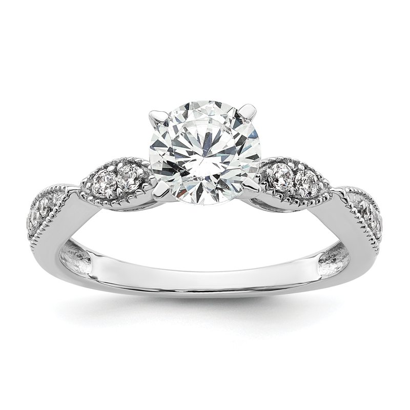 True Origin 14K White Gold 1/6 carat Lab Grown Diamond VS+ F+ Semi ...