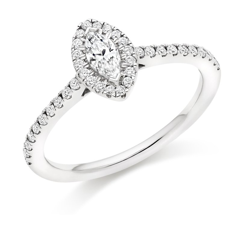 Raphael Bridal Halo with Diamond Set Shoulders ENG4054 SMT - Trust & Co.