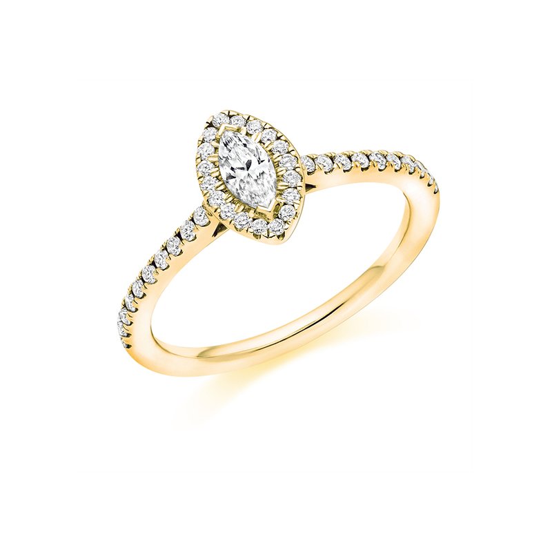 Raphael Bridal Halo with Diamond Set Shoulders ENG4054 SMT - Trust & Co.